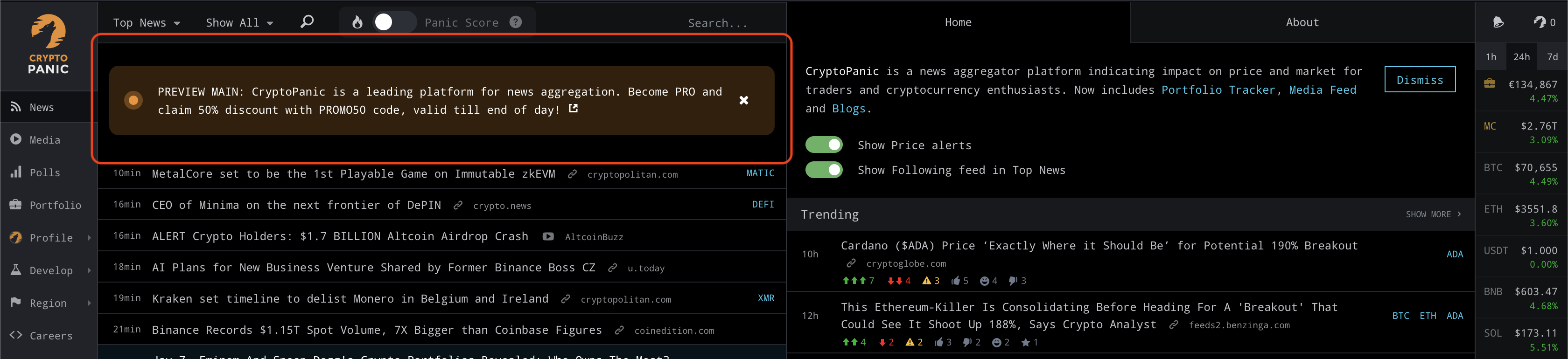 Advertise | CryptoPanic