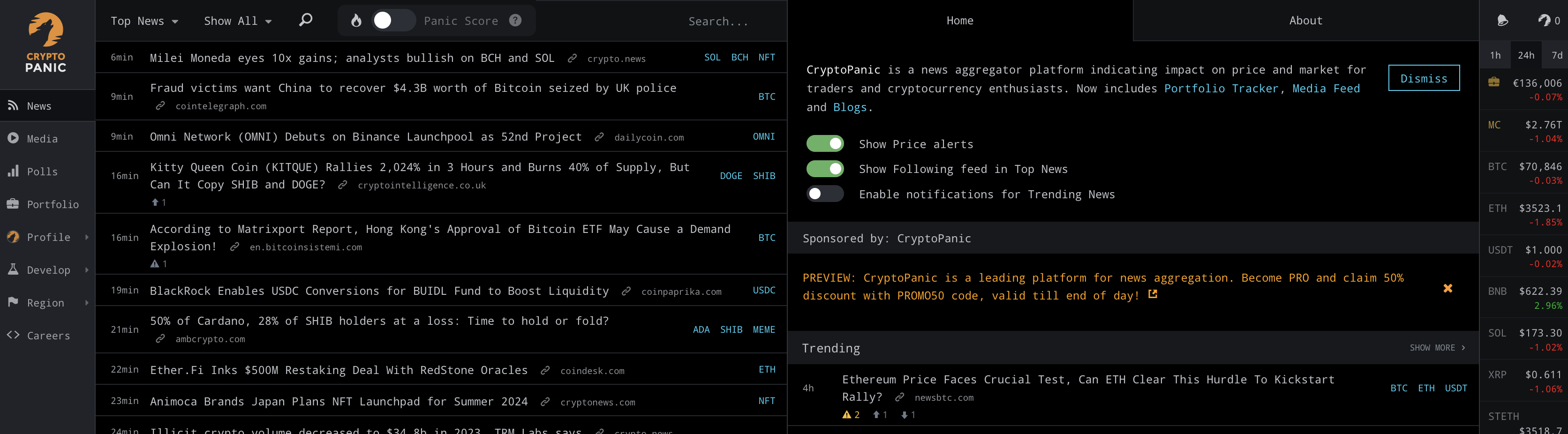 Advertise | CryptoPanic